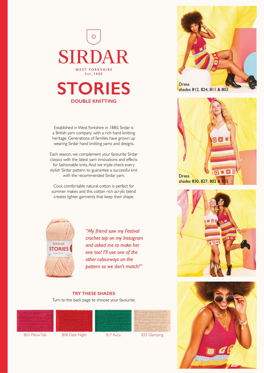 Sirdar festival Stories crochet dress pattern 10531 size 81-137cm (32 ...